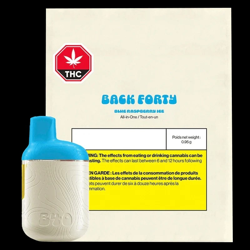 BACK FORTY AIO Disposable Vapes 0.95G Group | Rural Buds Cannabis